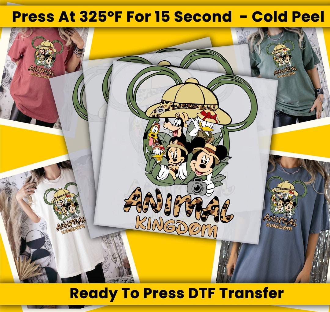 Disney Animal Kingdom Mickey and Friends Ready to Press DTF Transfers ...