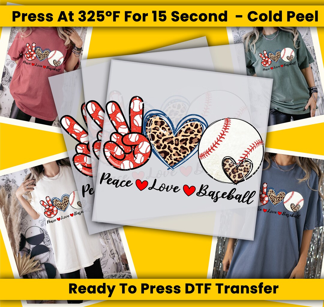 Baseball Ready to Press Heat Transfer Designs, DTF Print, Transfers ...