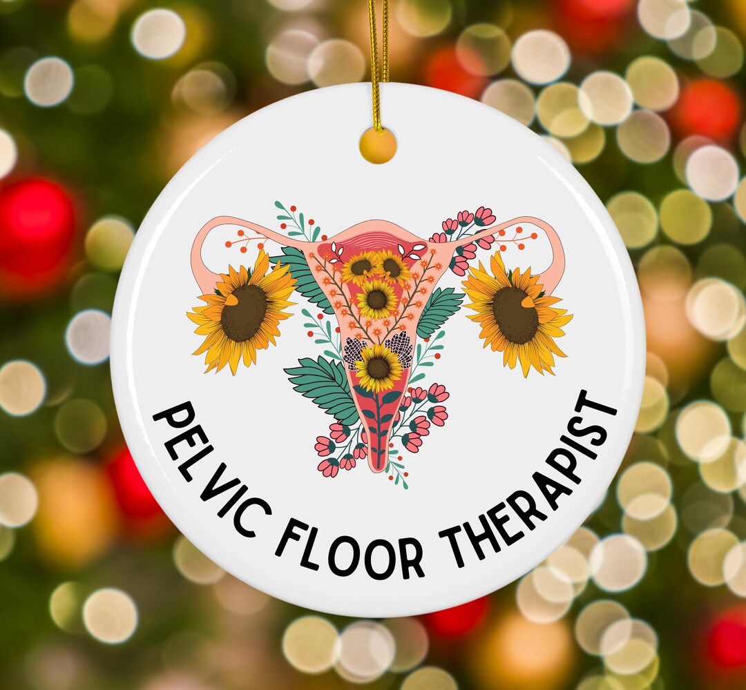 Sunflower Uterus Ornament | Pelvic Floor Therapist Christmas Gift | PT ...