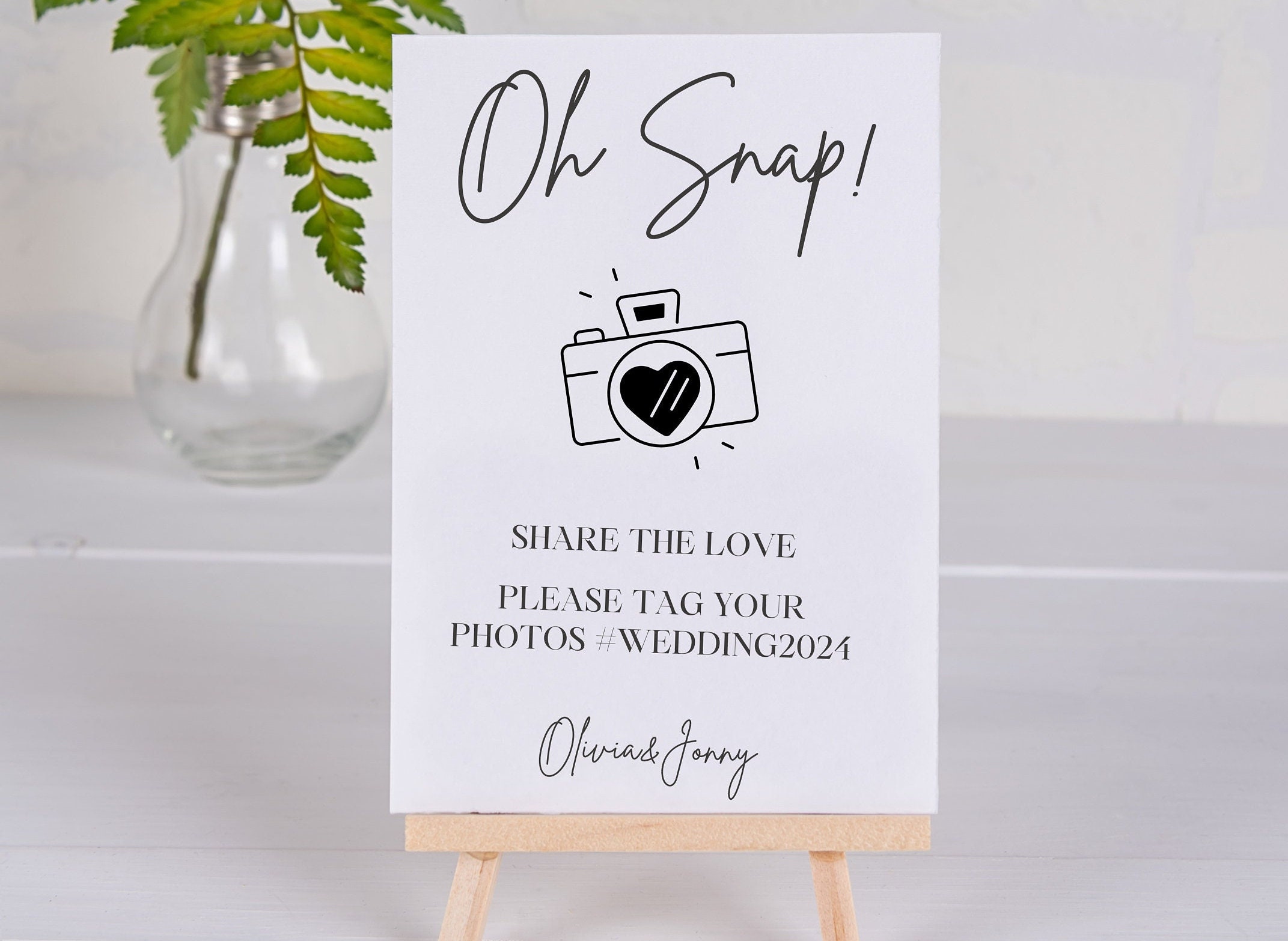 Oh Snap Wedding Sign | Digital Wedding Sign | Simple Wedding Decor ...