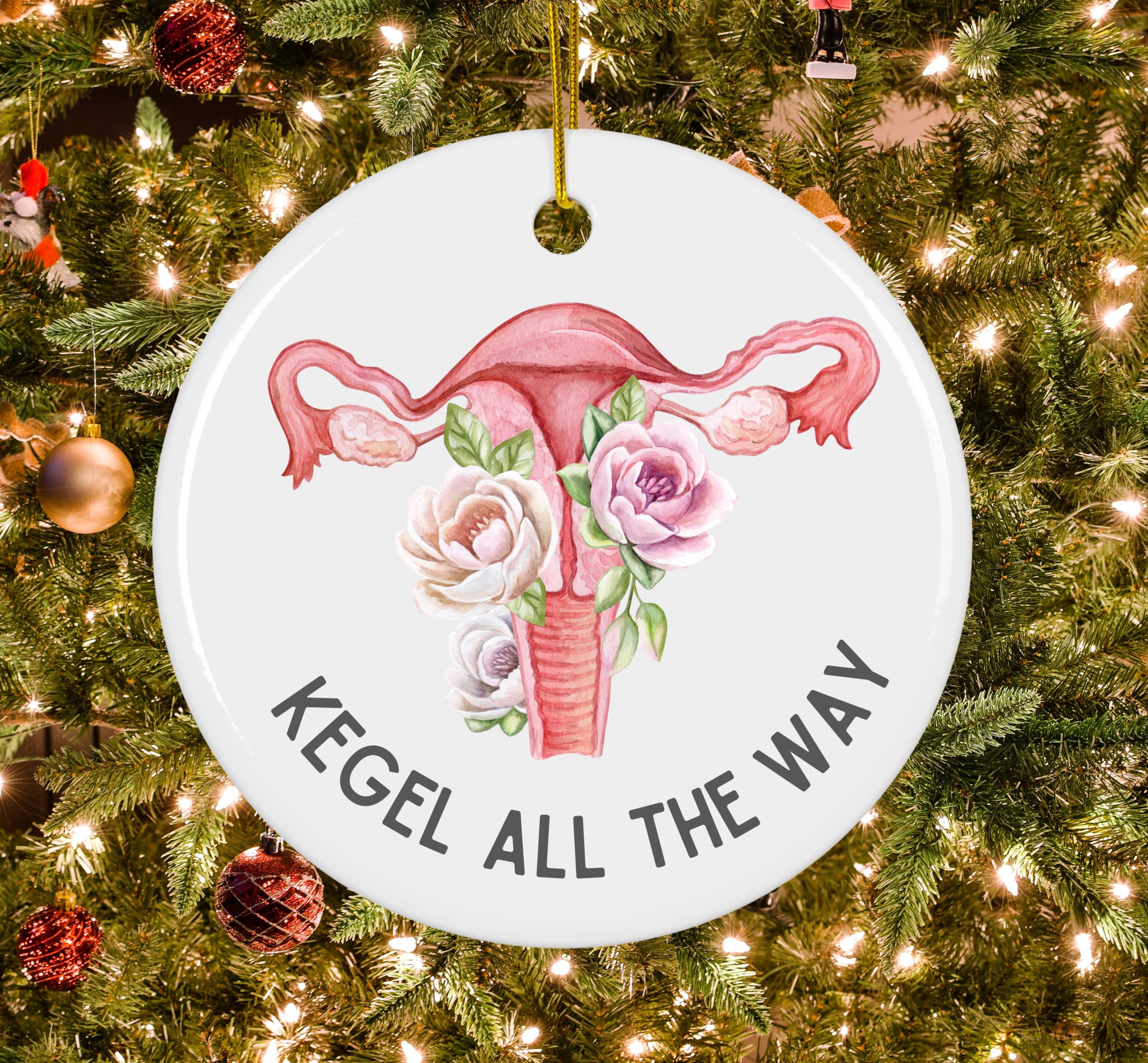 Floral Uterus Ornament | Feminist Holiday Decor, Women's Health Gift - Etsy