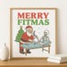 Merry Fitmas Physical Therapy PNG – Santa & Skeleton Christmas Clipart ...
