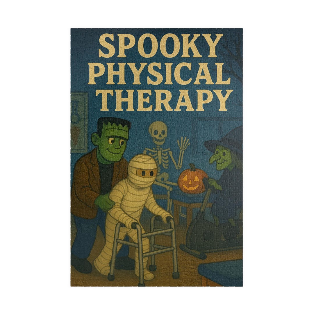 Spooky PT Clinic Jigsaw Puzzle, Halloween Family Activity - Etsy