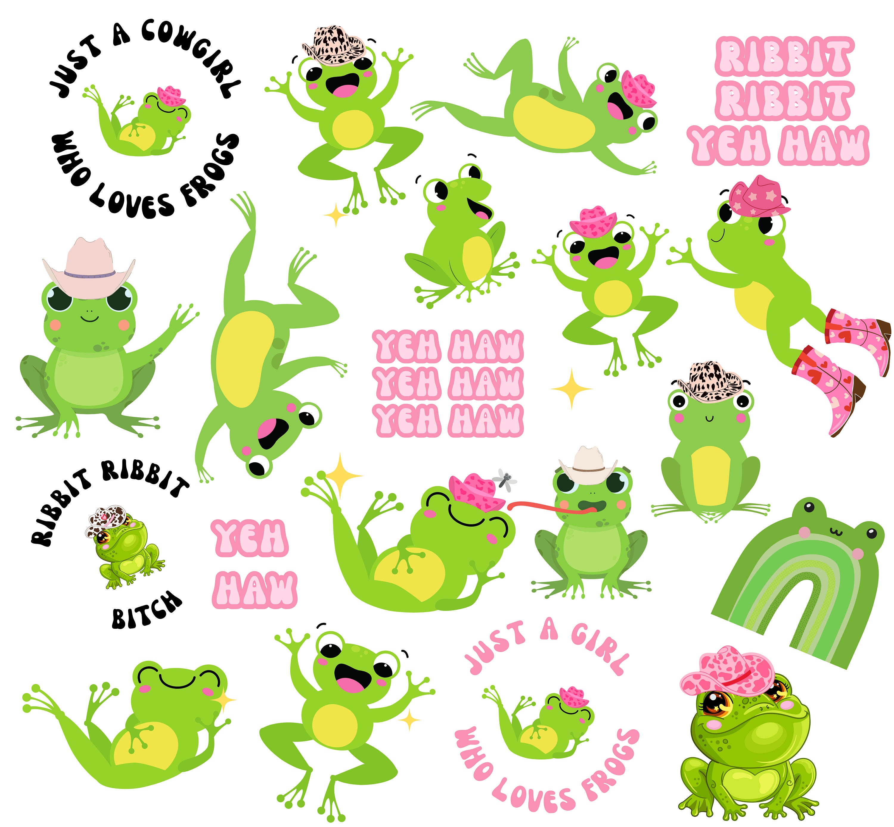 Western Frogs Clipart, Cowgirl Frog Png, Funny Frog Png, Cute Frog ...