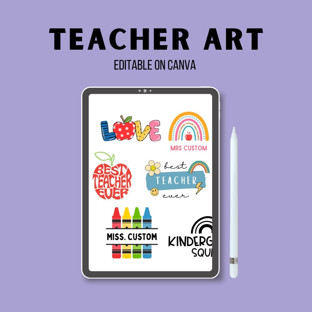 Editable Teacher Appreciation Bundle, Teacher Clipart, Editable in ...