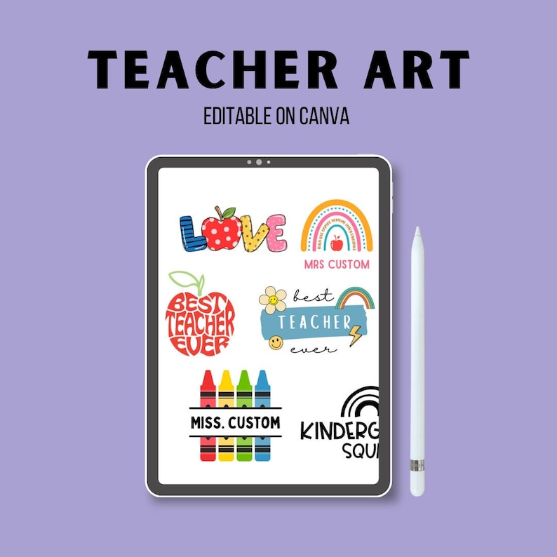 Editable Teacher Appreciation Bundle, Teacher Clipart, Editable in ...
