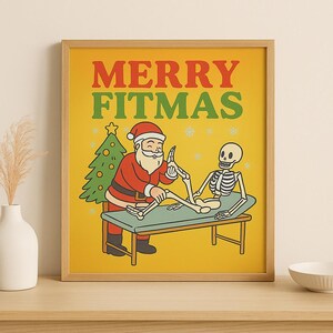Merry Fitmas Physical Therapy PNG – Santa & Skeleton Christmas Clipart ...