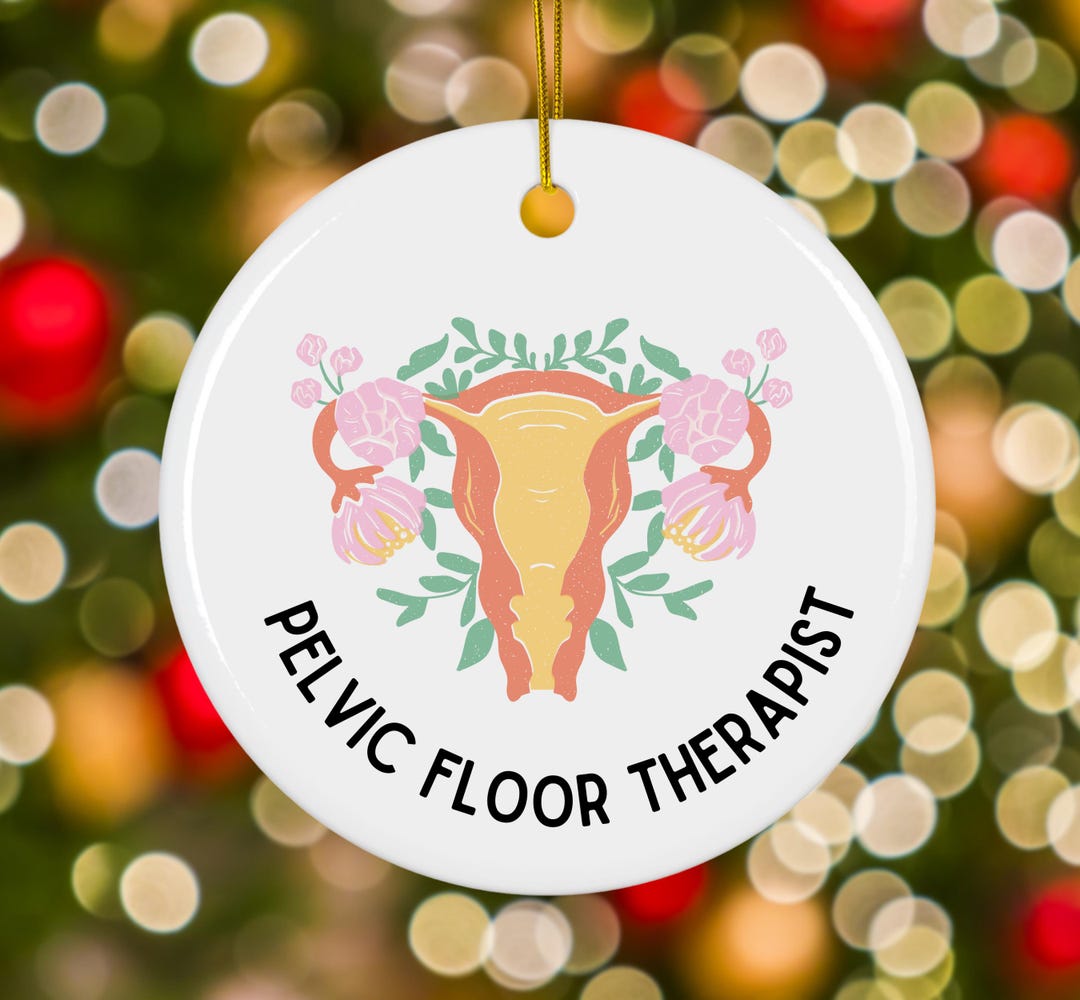 Golden Pastel Uterus Ornament | Pelvic Floor Therapist Christmas Gift ...