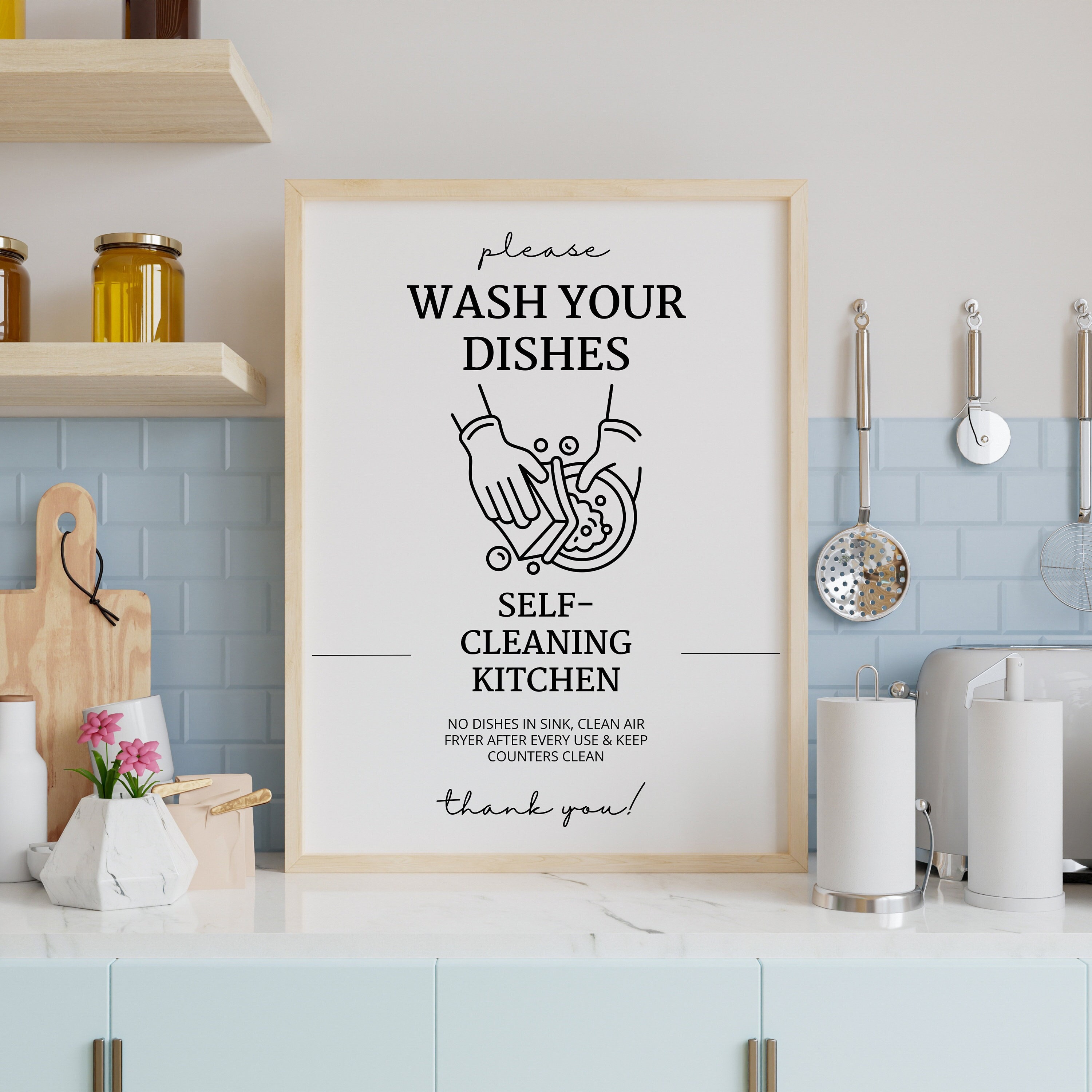 Kitchen Clean Up Signs