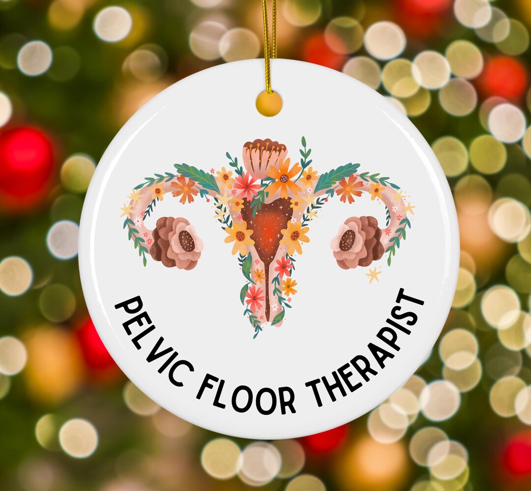 Rustic Floral Uterus Ornament | Pelvic Floor Therapist Christmas Gift ...