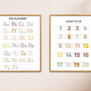 Set of 16 Educational Posters, Montessori Classroom Decor, Homeschool ...