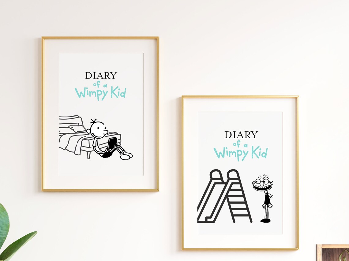 Diary of A Wimpy Kid Playroom Prints, Children's Poster, Boy's Bedroom ...