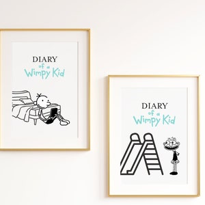 Diary of A Wimpy Kid Playroom Prints, Children's Poster, Boy's Bedroom ...