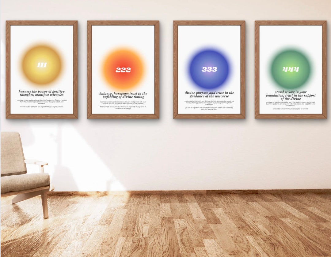 Aura Posters, Angel Number Posters, Wall Prints, Wall Art, - Etsy