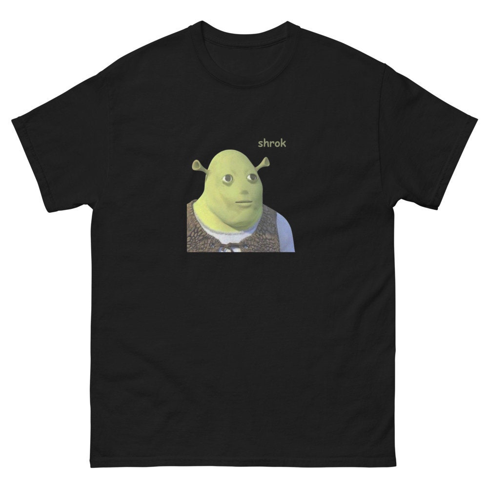 Dank Shrek Shrok Meme T Shirt Funny Merch Print Gift Idea Quirky Goofy ...