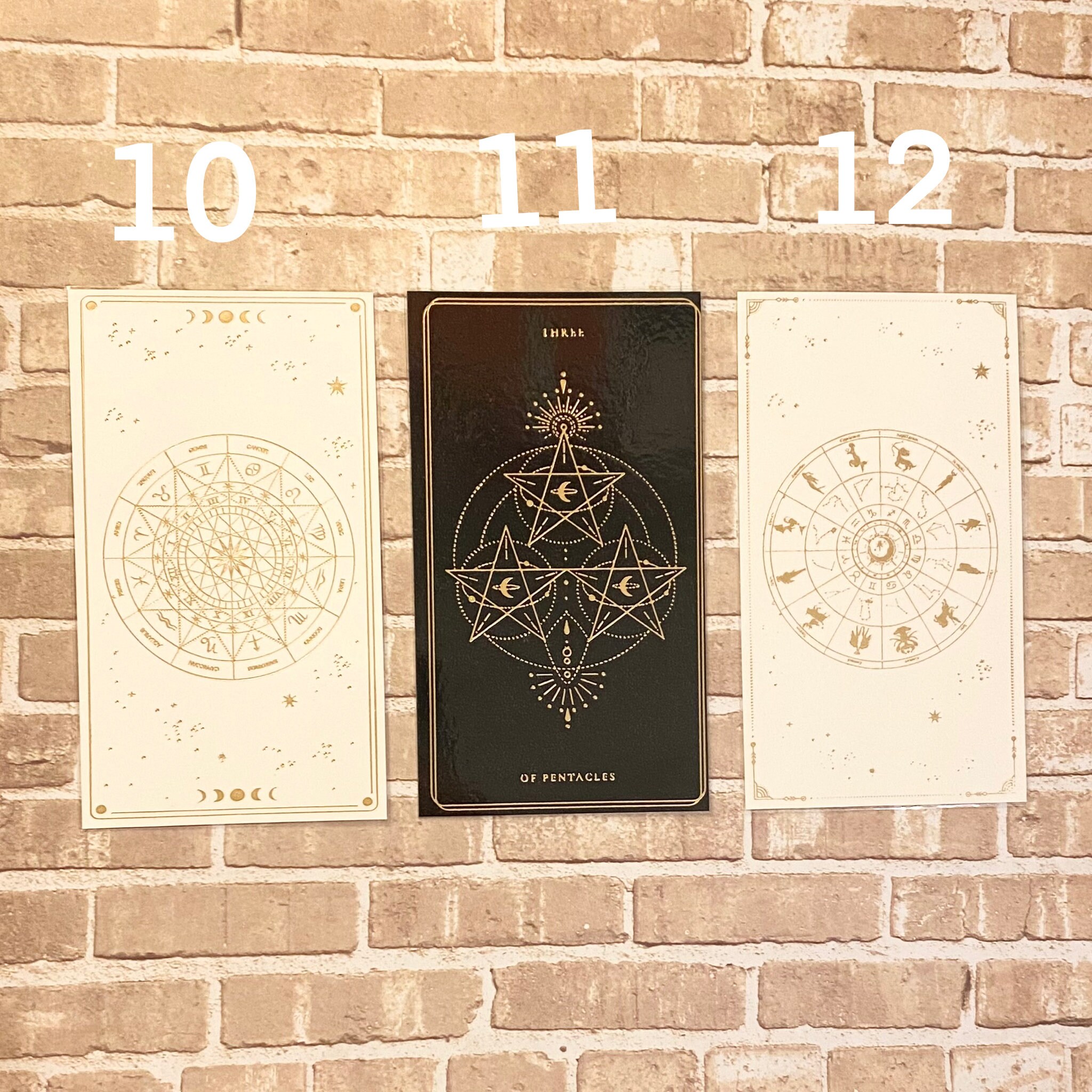 Tarot Card Gold Bookmarks Laminated Astrology Tarot Card - Etsy