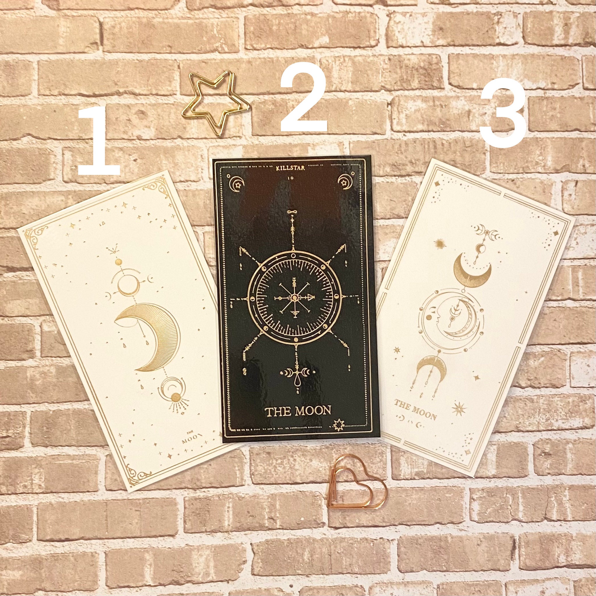 Tarot Card Gold Bookmarks Laminated Astrology Tarot Card - Etsy