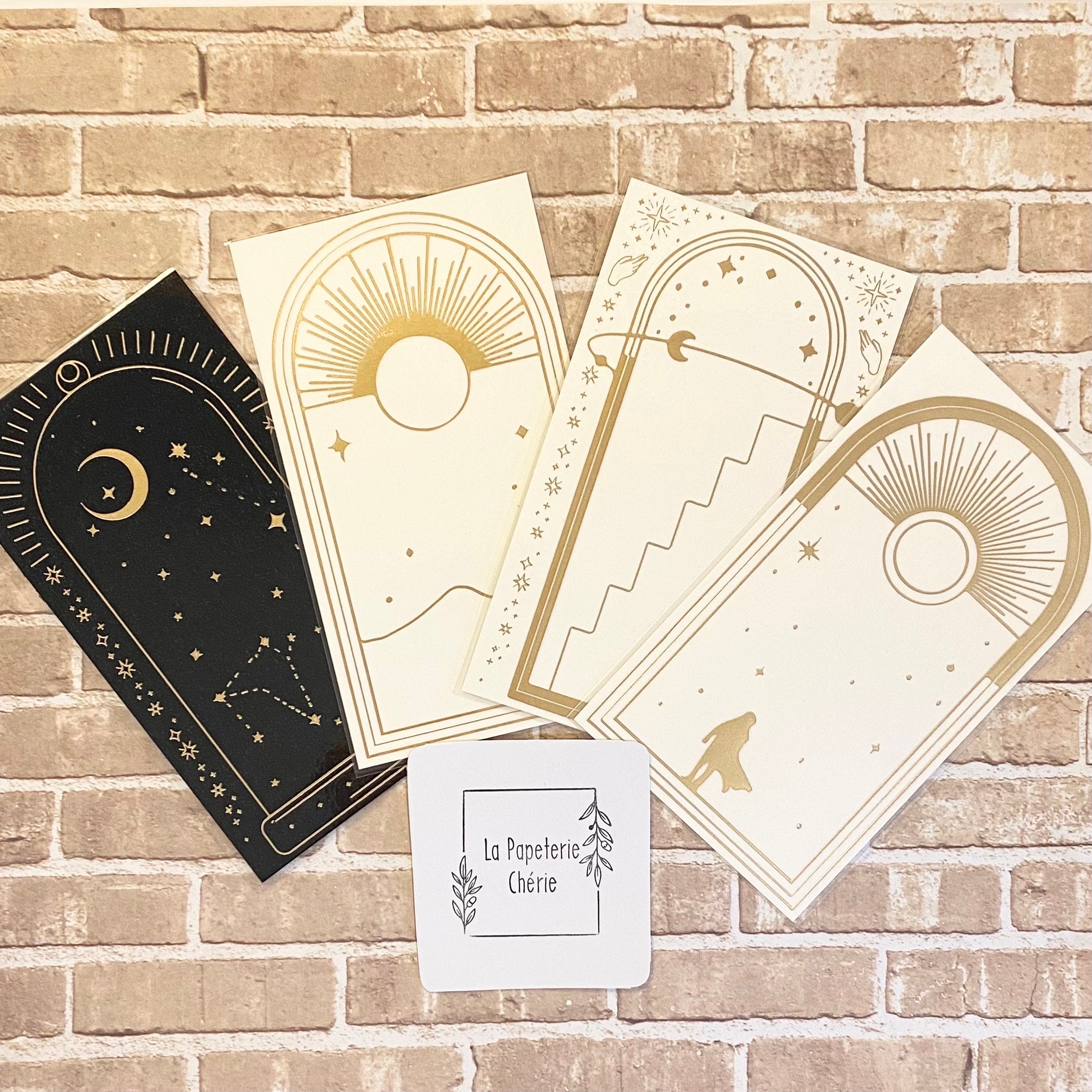 Tarot Card Gold Bookmarks, Laminated Astrology Tarot Card Bookmarks ...