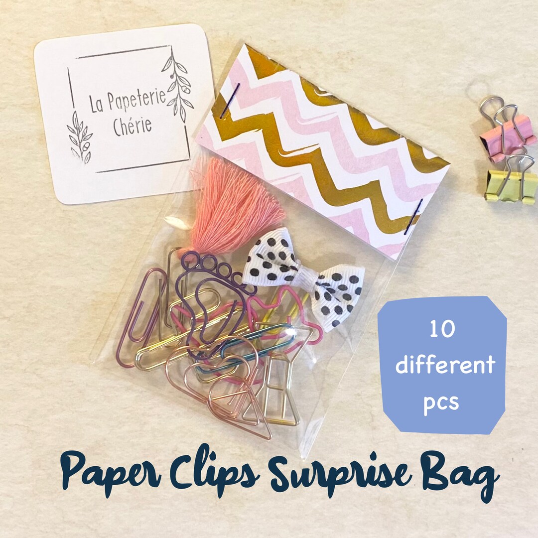 Paper Clips Grab Bag, 10 Different Pieces Surprise Bundle, Assorted ...