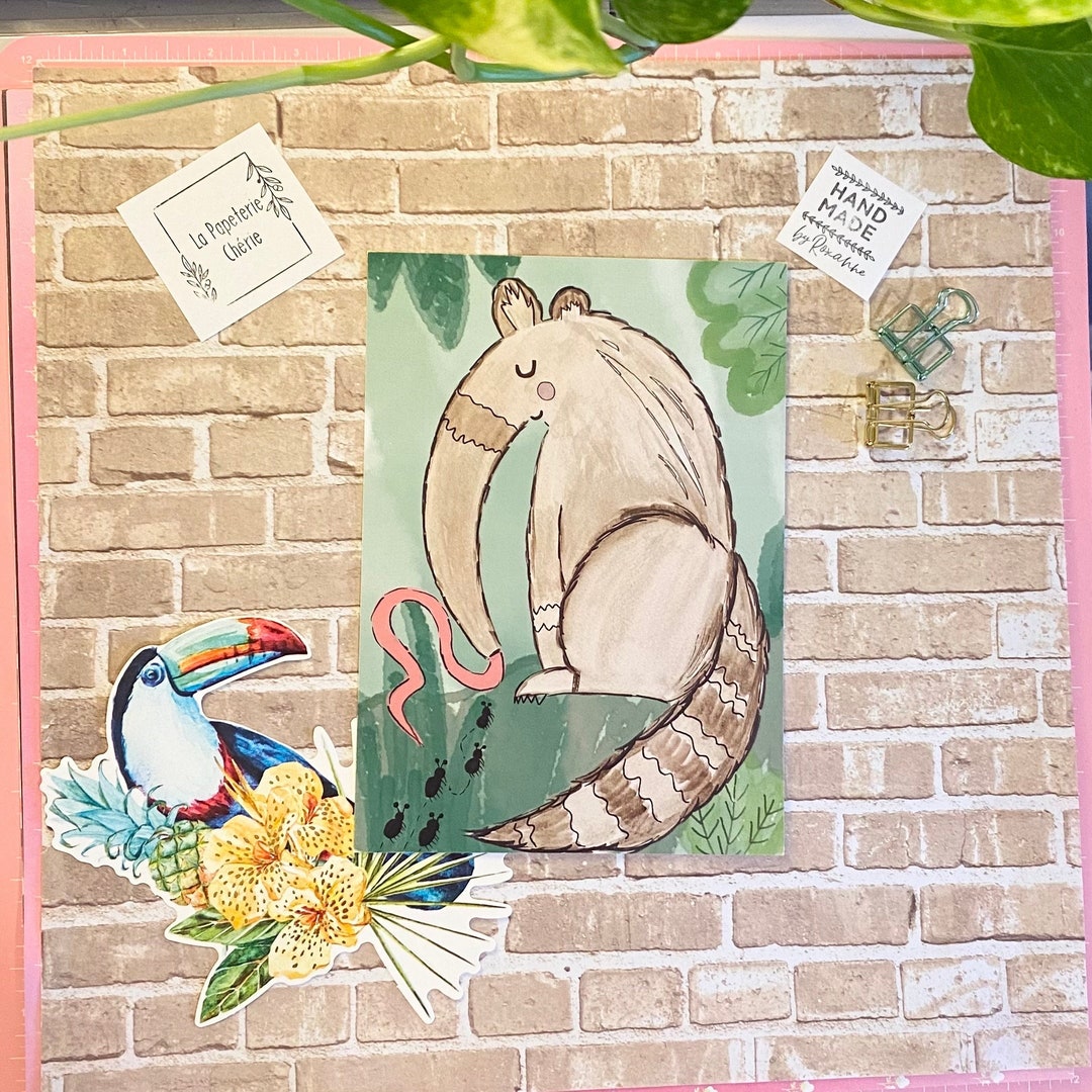 Anteater Art Print: Handmade Watercolor Nursery Decor (5x7) - Etsy