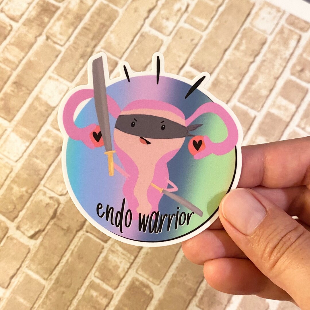 Endometriosis Sticker - Endo Warrior Vinyl Handmade Awareness Sticker ...