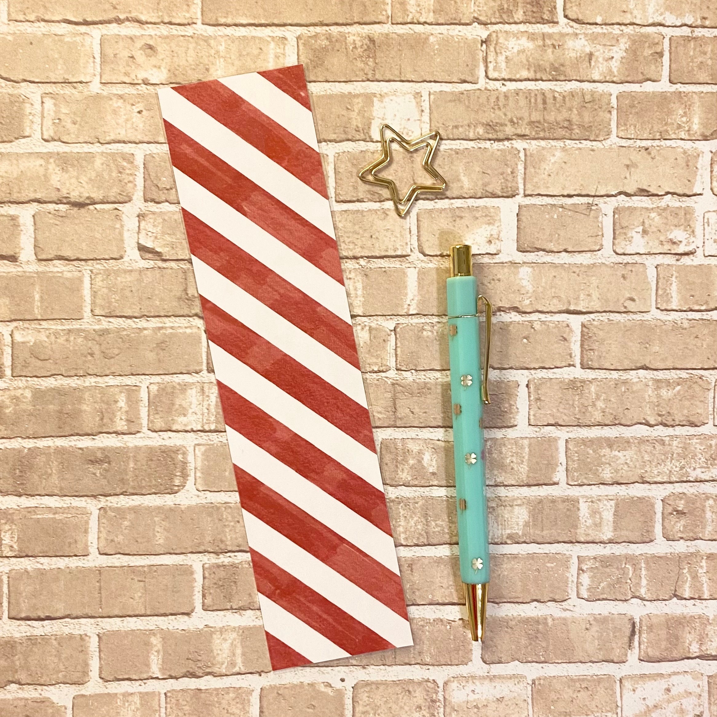 Christmas Bookmark, Handmade Laminated Double-sided Holiday Season ...