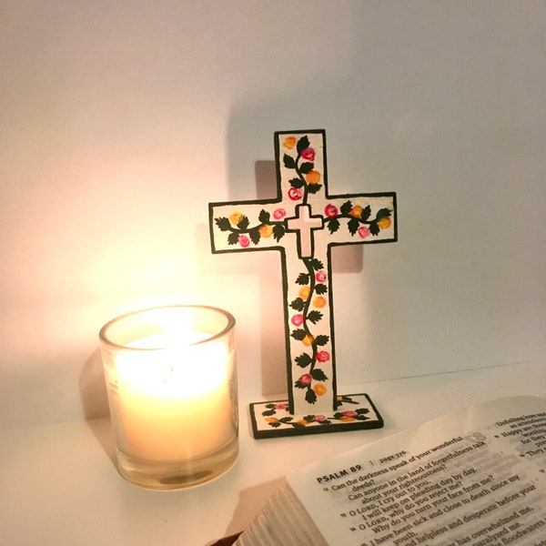 Hand Painted Cross - Etsy