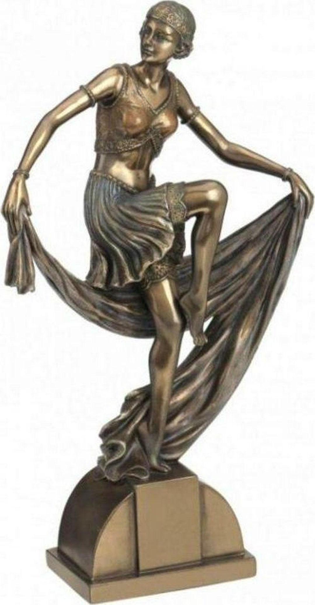 Art Deco Lady Dancing With Scarf 24 Cm Unique Home Decor - Etsy UK