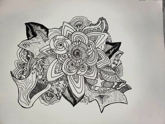 Abstract Pen Ink Drawings