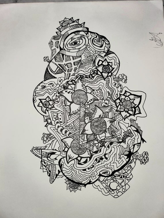 Abstract Pen Ink Drawings