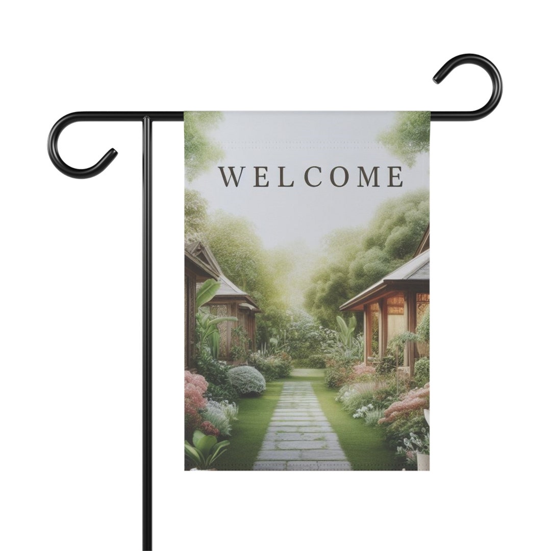 Garden Decor Welcome Banner - Outdoor Yard Decor - Etsy