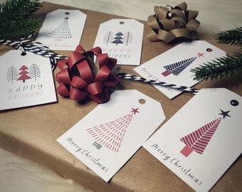 Christmas Gift Tags, Minimalist Christmas Gift Tags, Scandinavian ...