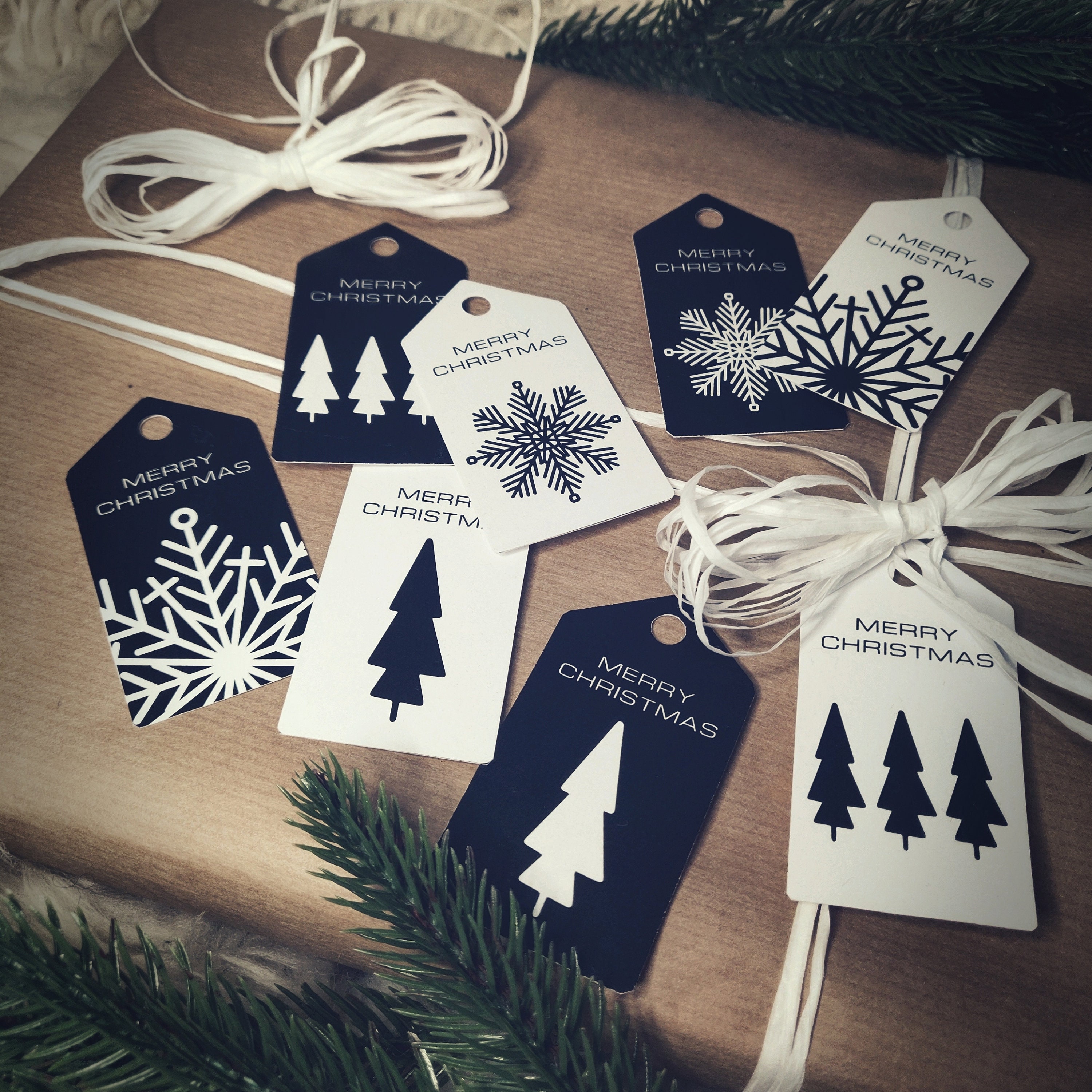 Christmas Gift Tags, Minimalist Christmas Gift Tags, Scandinavian ...