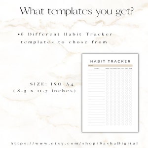 Habit Tracker | Undated Habit Tracker Planner Printable | Goodnotes - Etsy