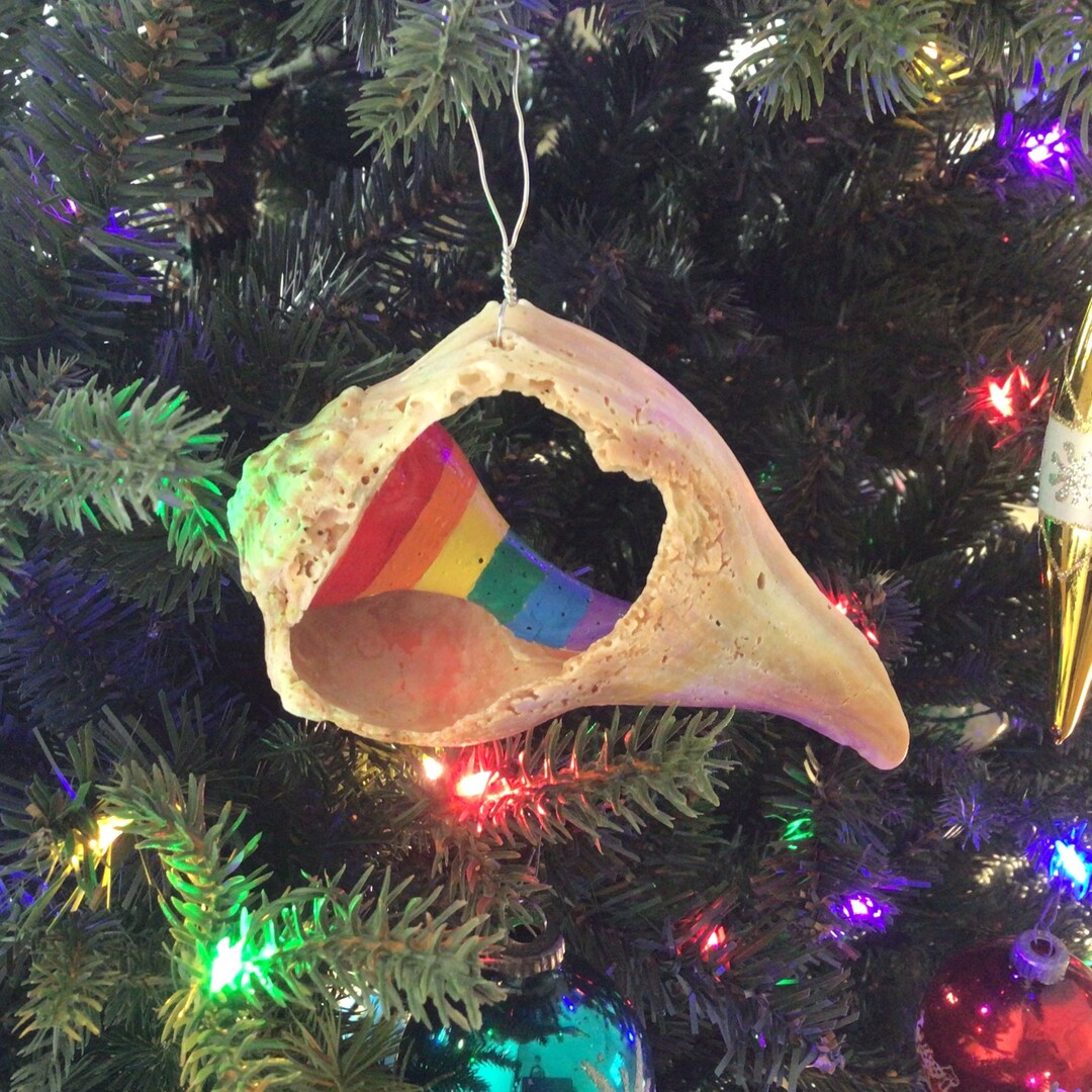 Pride Seashell Christmas Ornament, LGBTQ Christmas Ornament, Gay ...