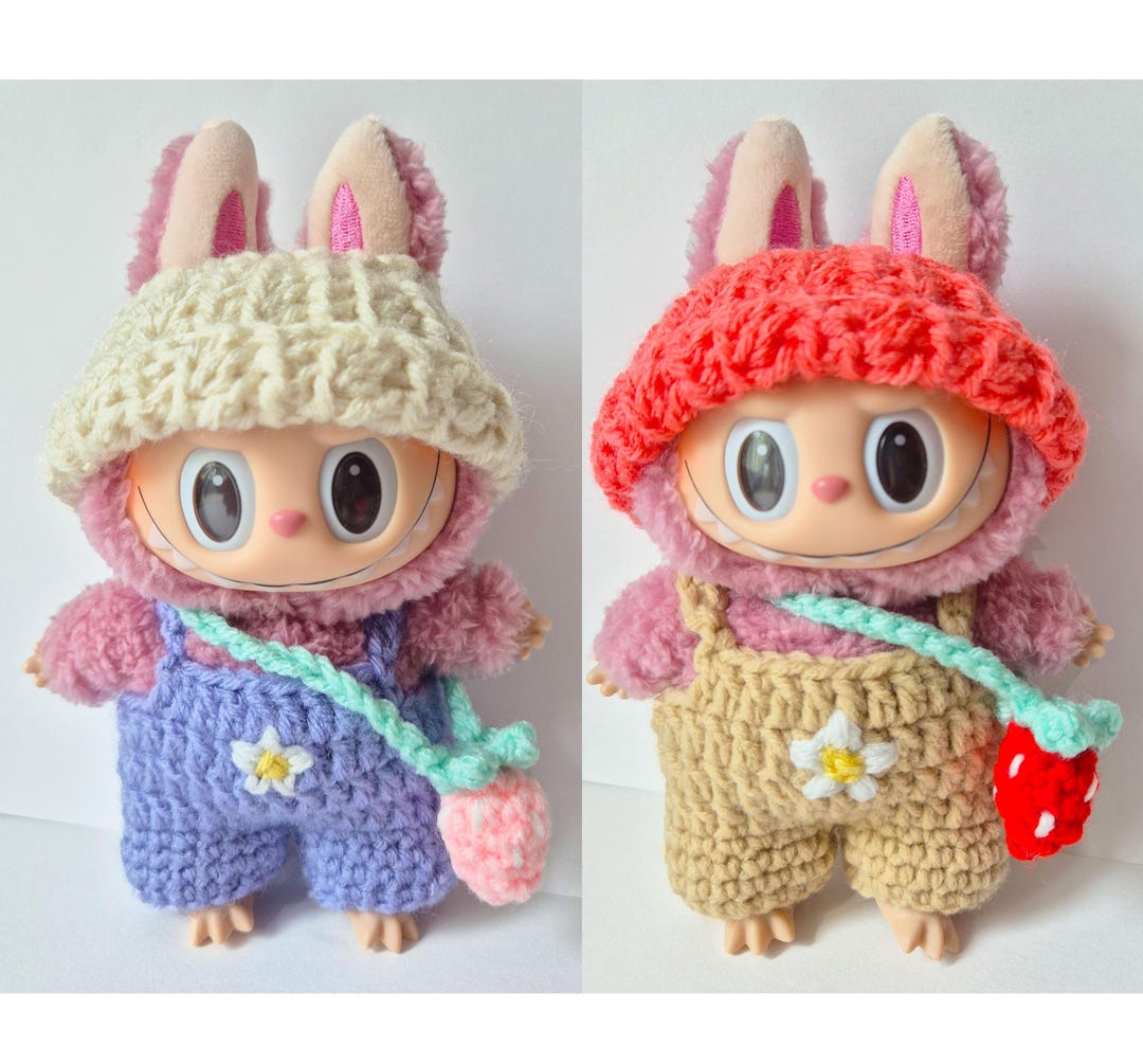 Labubu Outfit Crochet 3 Piece Set Handmade Clothes - Etsy