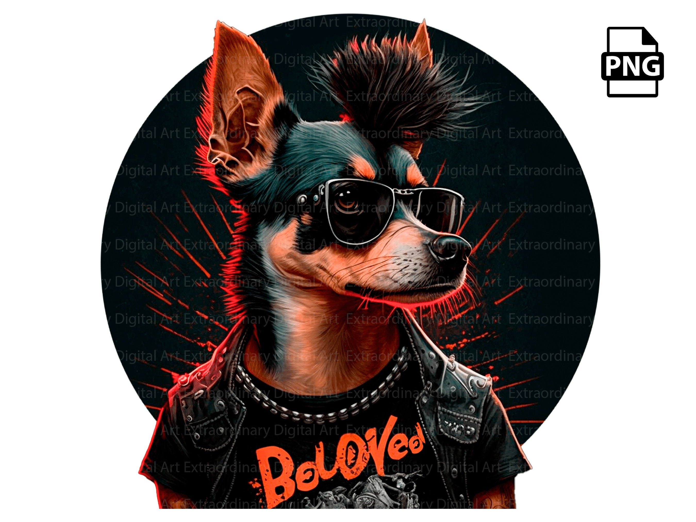 Funny Rockstar Dog PNG Sublimation Design, Funny Rockstar Dog Png, Rock ...