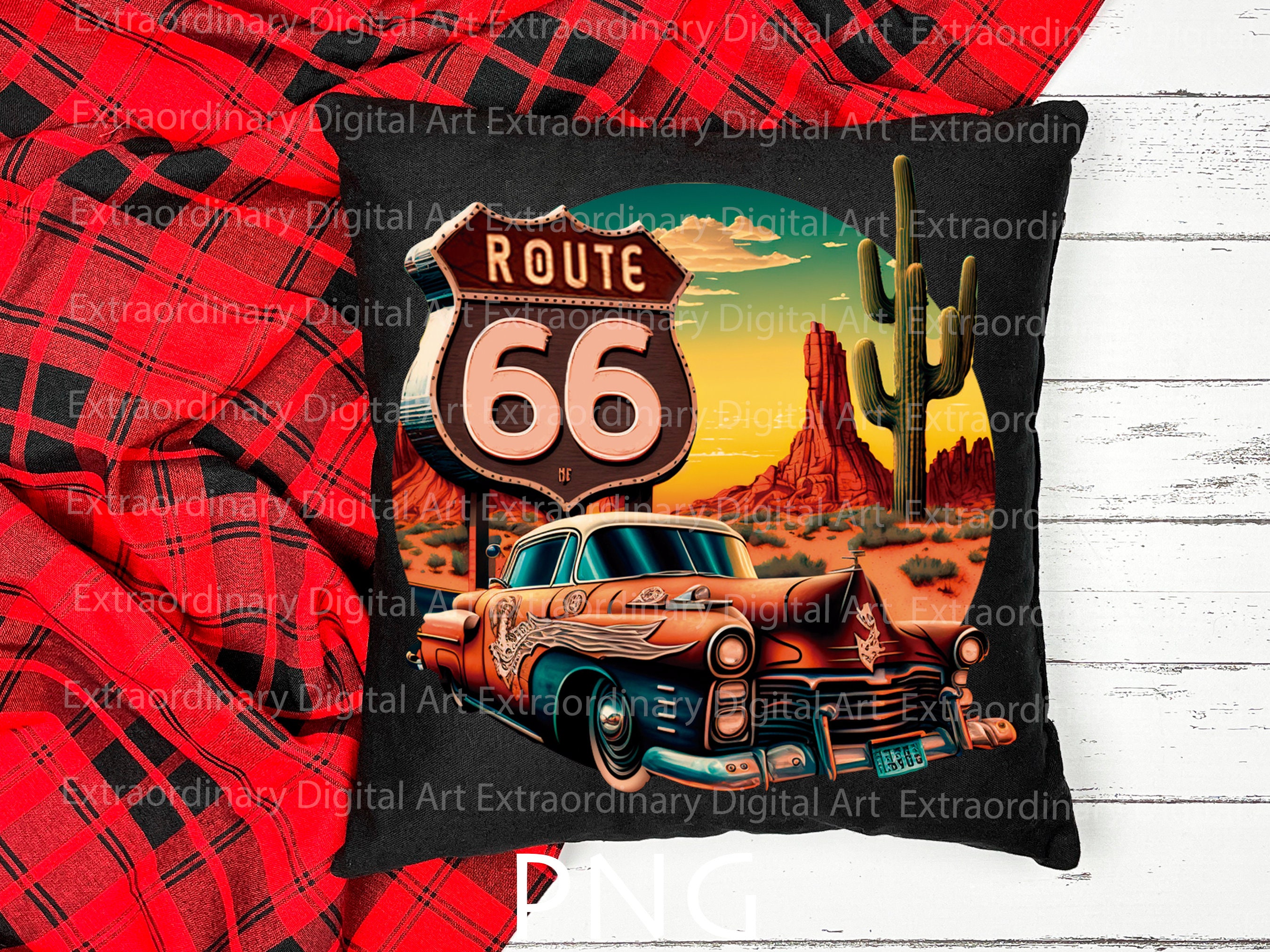 Route 66 Png, Classic Cars Sublimation, Car PNG Files, Route 66 ...