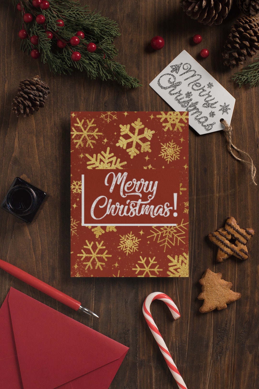 Christmas Card Downloadable Printable Christmas Card Design - Etsy