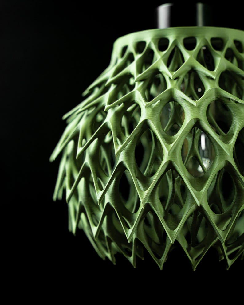 Modern 3D Printed Pendant Lamp • Nature-inspired Light • Unique ...