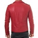 Men's Motorcycle Red Leather Jacket Red Moto Jacket - Etsy