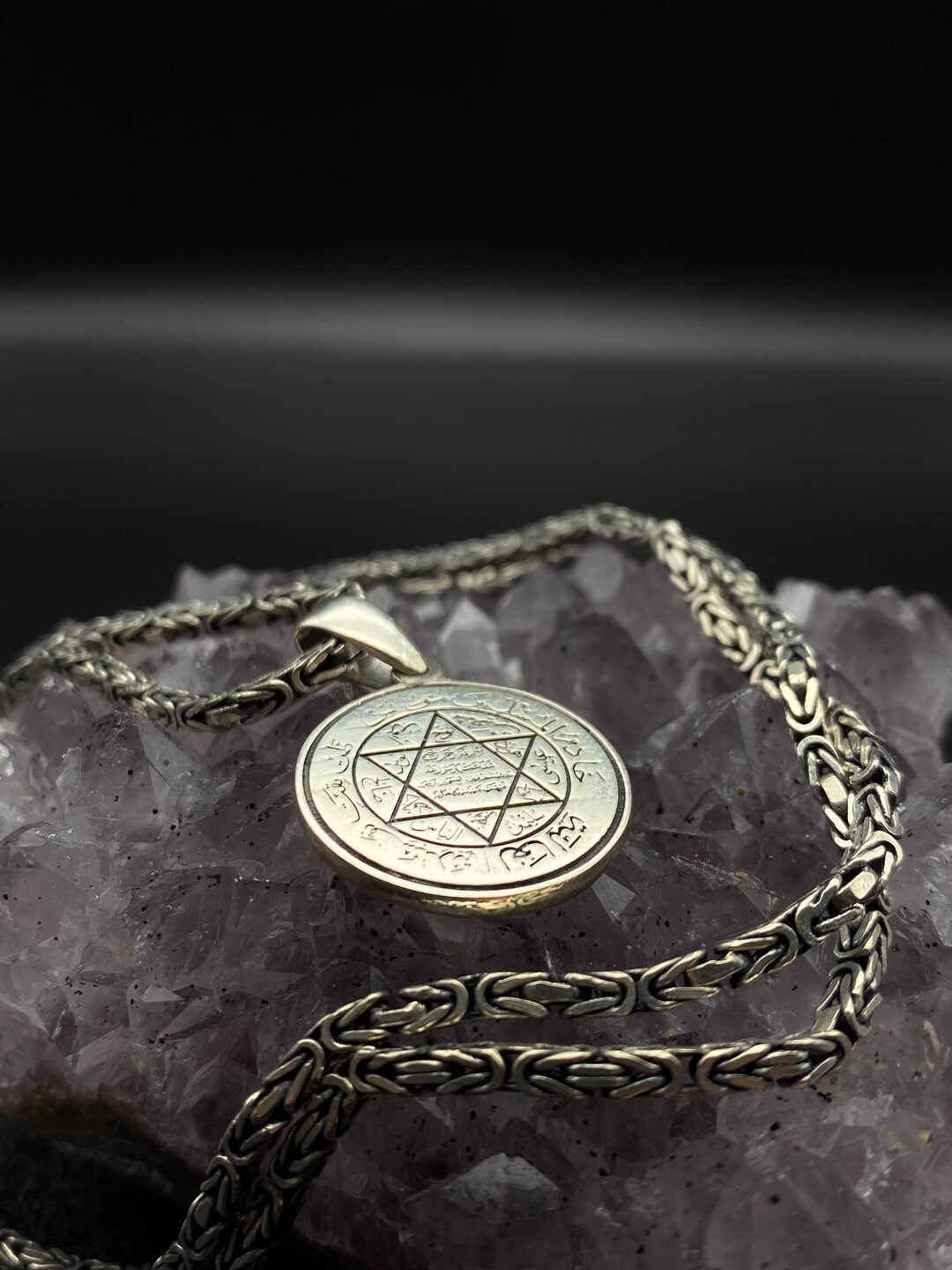 The Seal of Solomon Necklace, 925k Silver Men's Pendant,christmas Gif ...