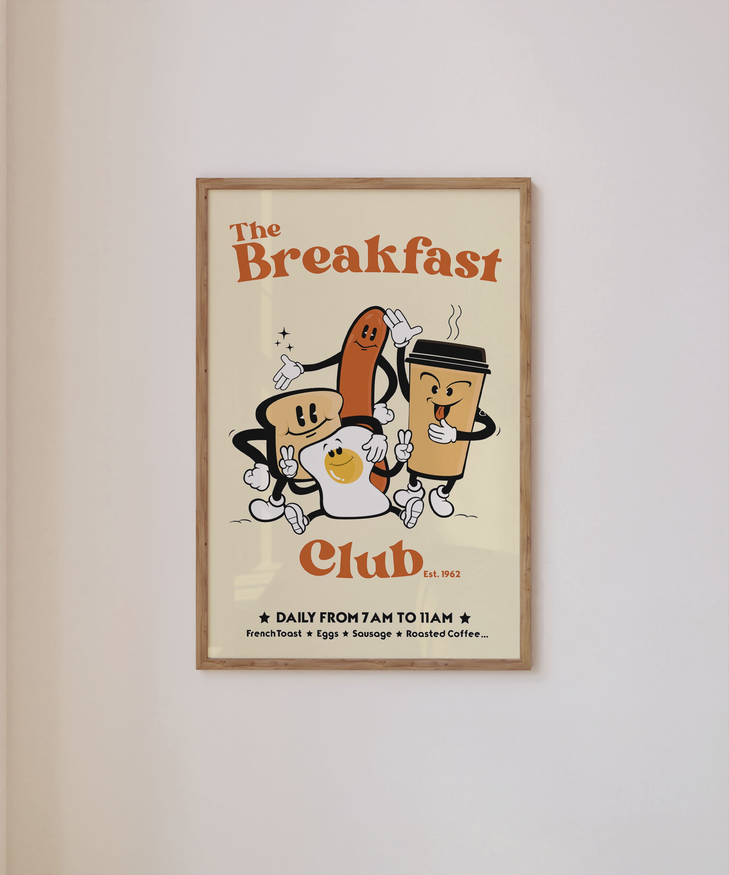 Fun Kitchen Wall Art, Morning Kitchen, the Breakfast Club Retro ...