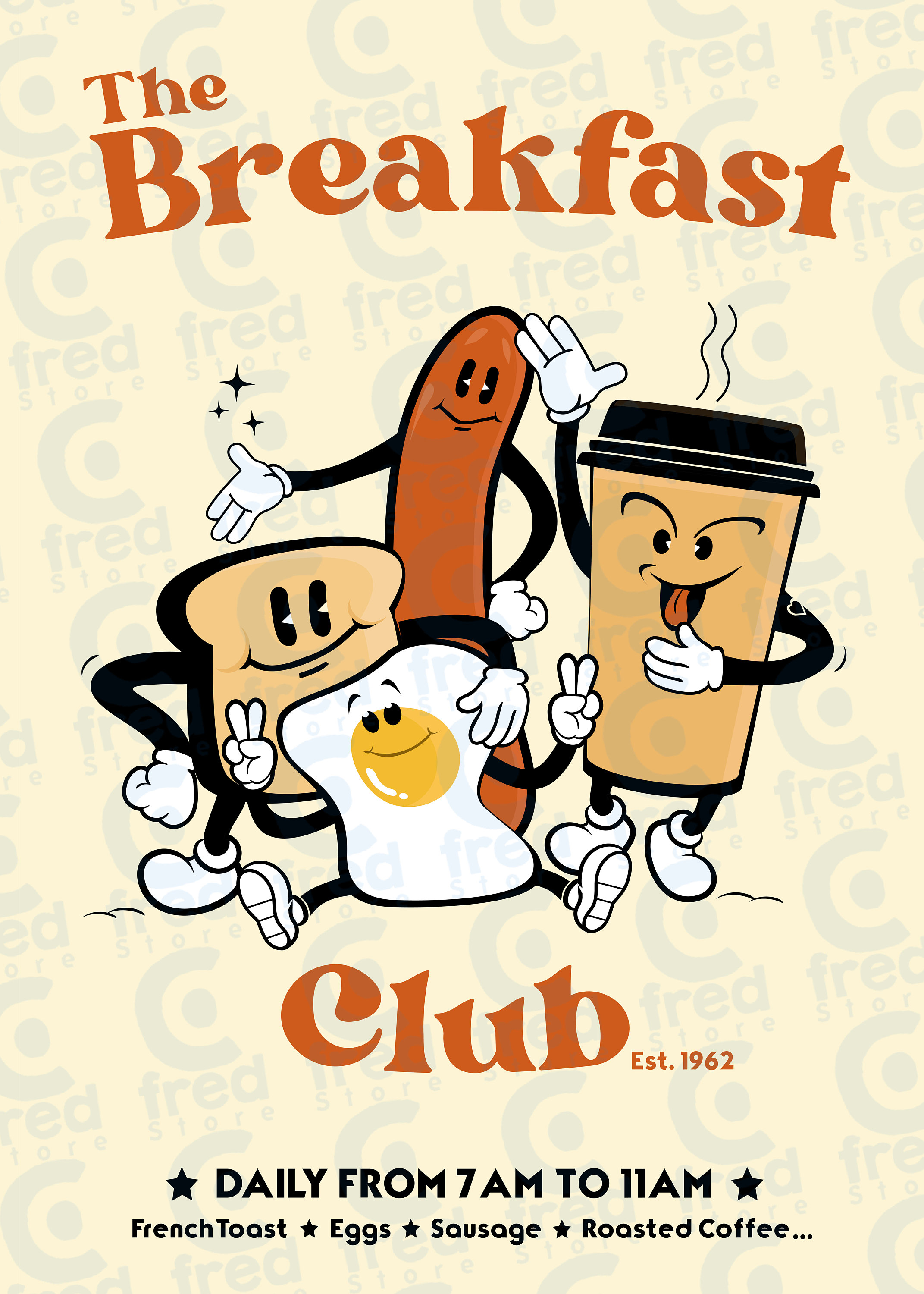 Fun Kitchen Wall Art, Morning Kitchen, the Breakfast Club Retro ...