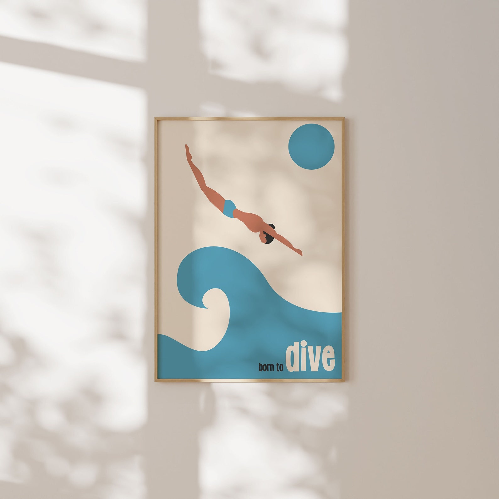 Born to Dive, Sport, Downloadable Art, Wall Decor, Printable Wall Art ...