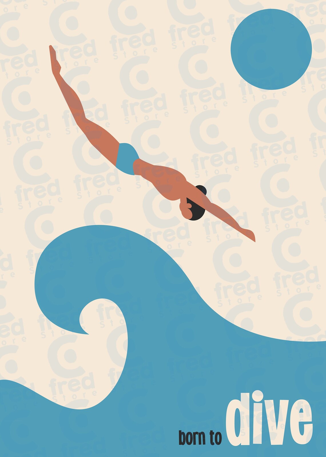 Born to Dive, Sport, Downloadable Art, Wall Decor, Printable Wall Art ...
