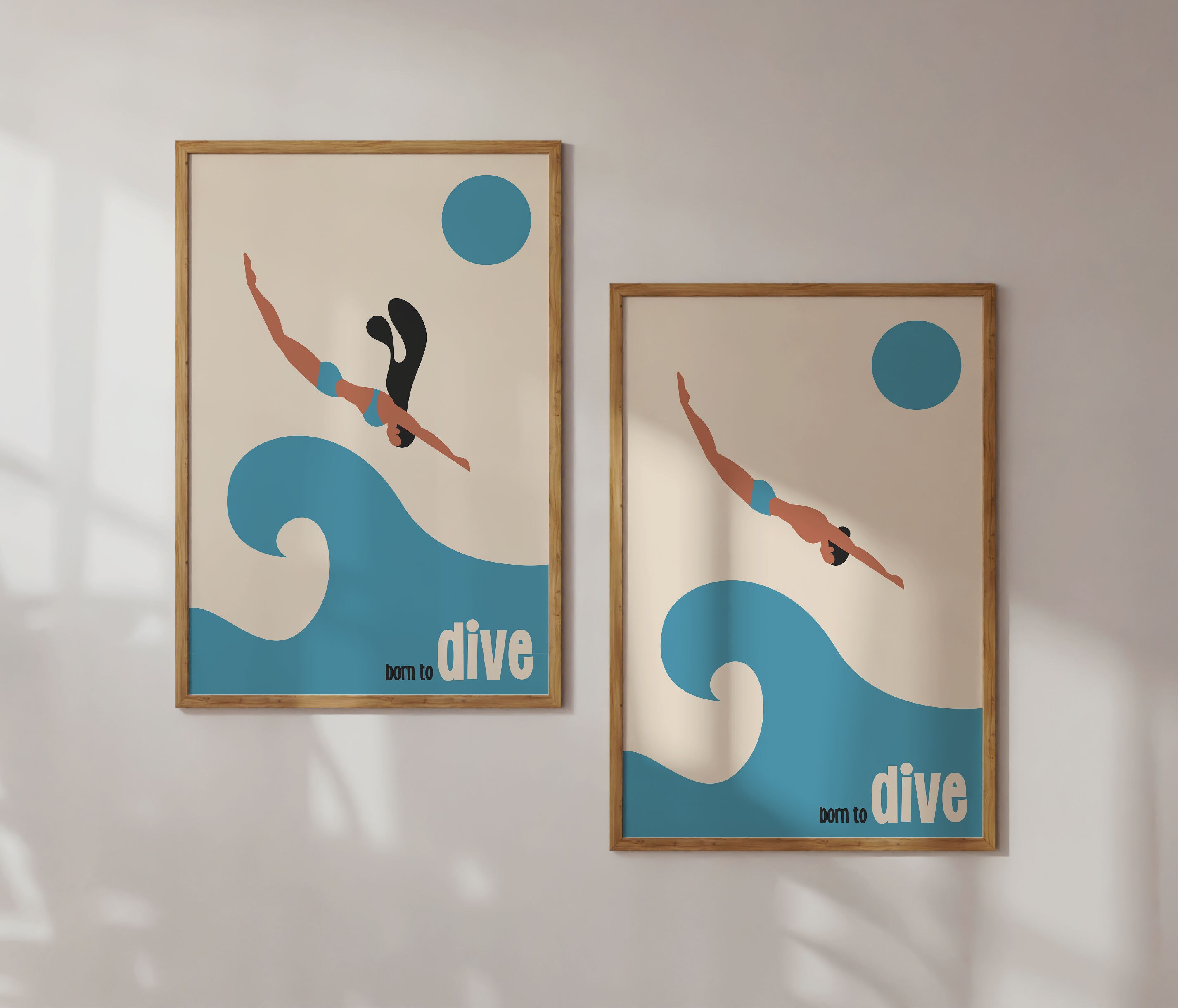 Born to Dive, Sport, Downloadable Art, Wall Decor, Printable Wall Art ...