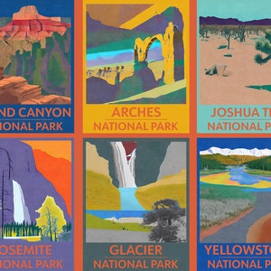 American National Parks Print Set of 6, Gallery Wall Set, Printable ...