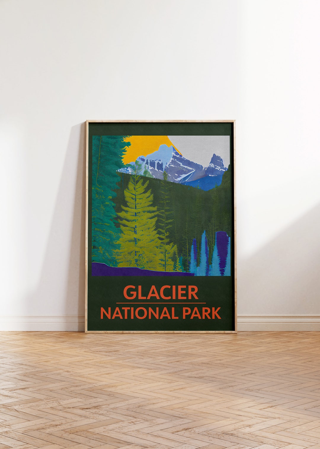 Glacier National Park Poster, Glacier National Park Wall Art, National ...
