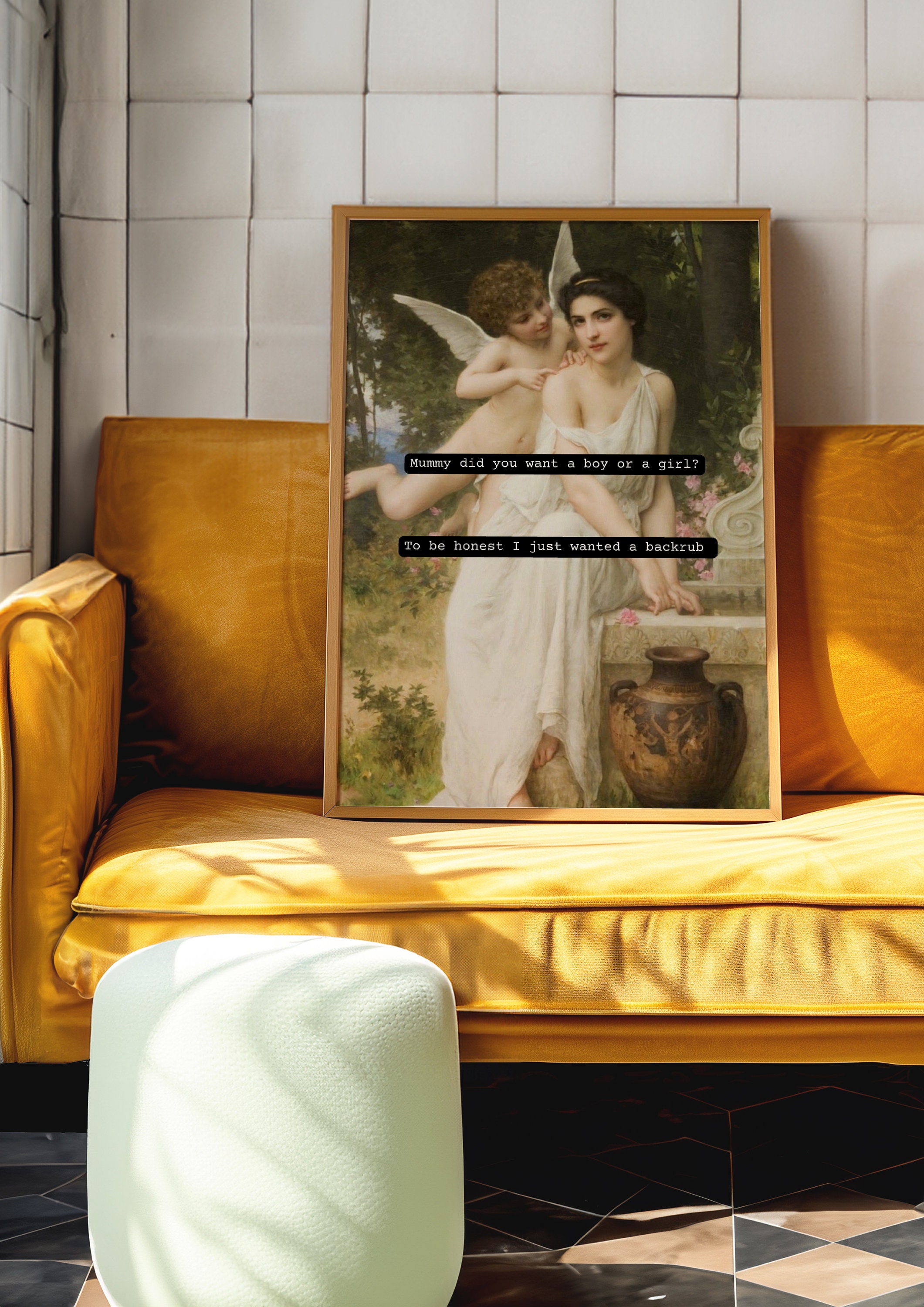 Maximalist Backrub Meme Art Print: Funny, Affordable Wall Decor ...